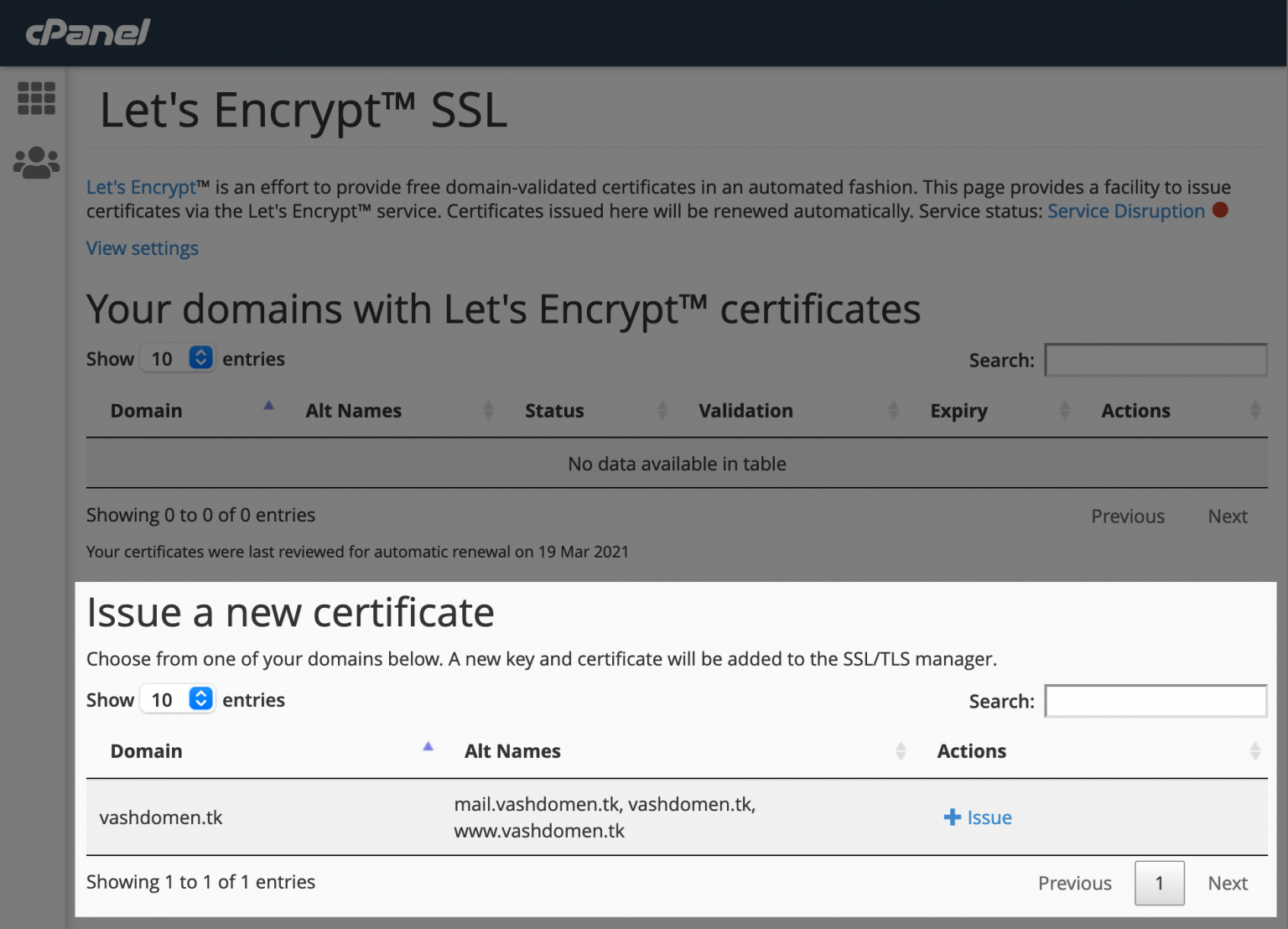 Let's Encrypt: установка сертификата в cPanel и терминале | HOSTiQ Wiki