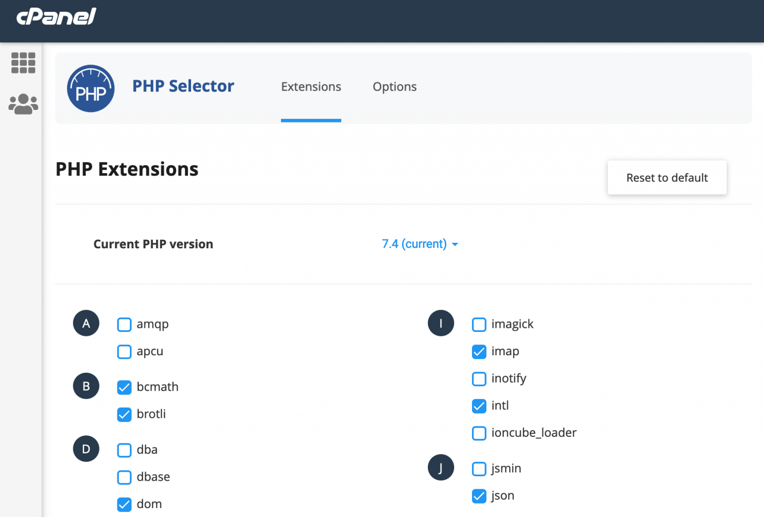 Налаштування версії PHP і ini-файлу в cPanel - HOSTiQ Wiki