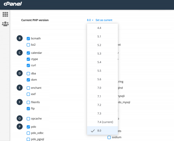 Налаштування версії PHP і ini-файлу в cPanel - HOSTiQ Wiki