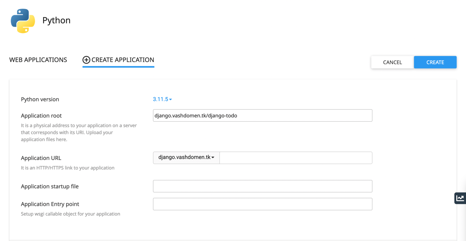 Як встановити проект на Python/Django в cPanel | HOSTiQ Wiki